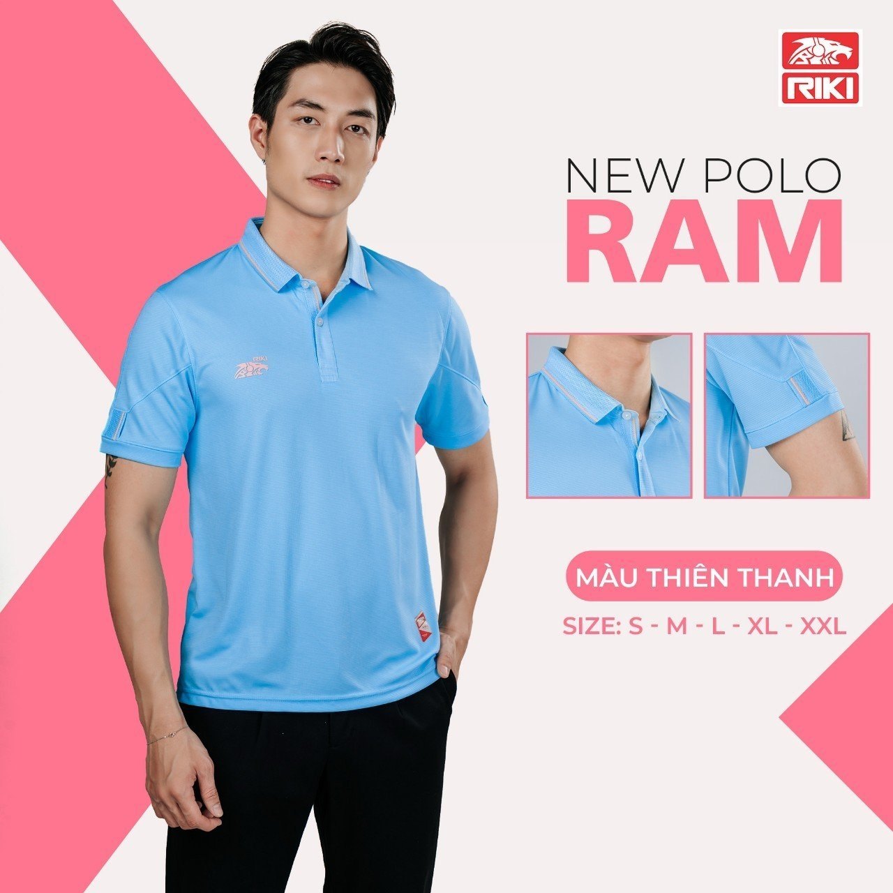 Áo Polo Riki Ram Thiên Thanh